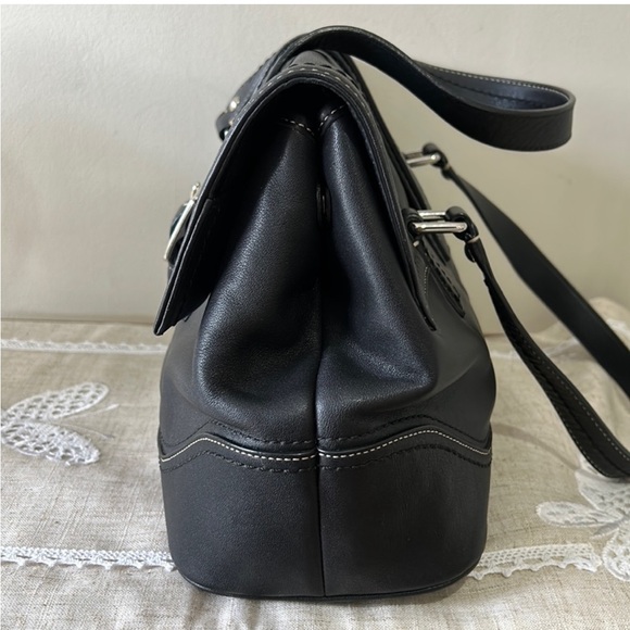 Coach | Bags | Coach Hamilton Black Leather Satchel Bag | Poshmark